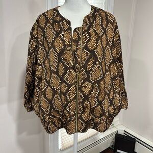 MICHAEL Michael Kors | Jackets & Coats | Michael Kors Snake Print Brown ...